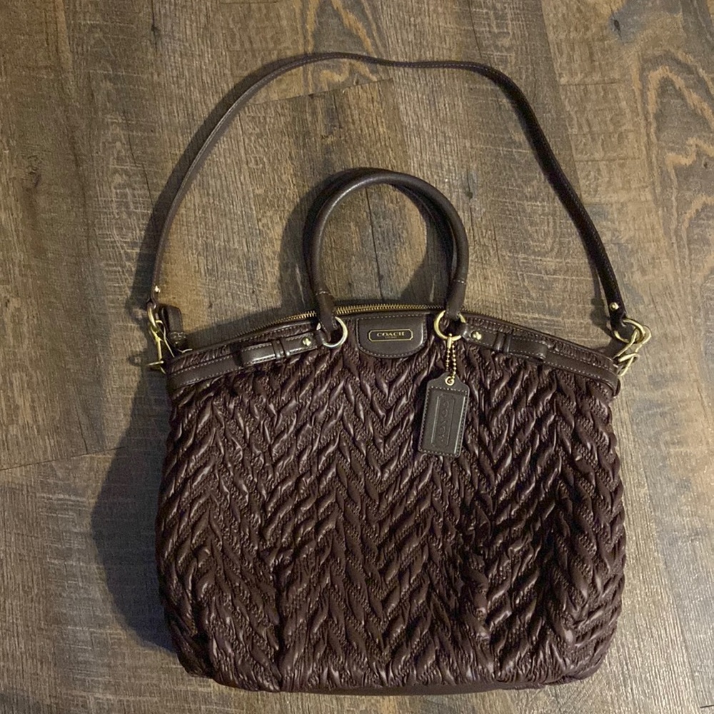 Coach Chocolate Puffer Purse - Gem